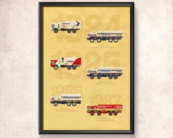 Rally Paris-dakar Monsters 8x8 / POSTER / Digital Download - Etsy