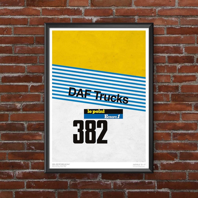 DAF NUMBERS – Paris-dakar 1982 – Set of 4 POSTERS / Digital Download - Etsy