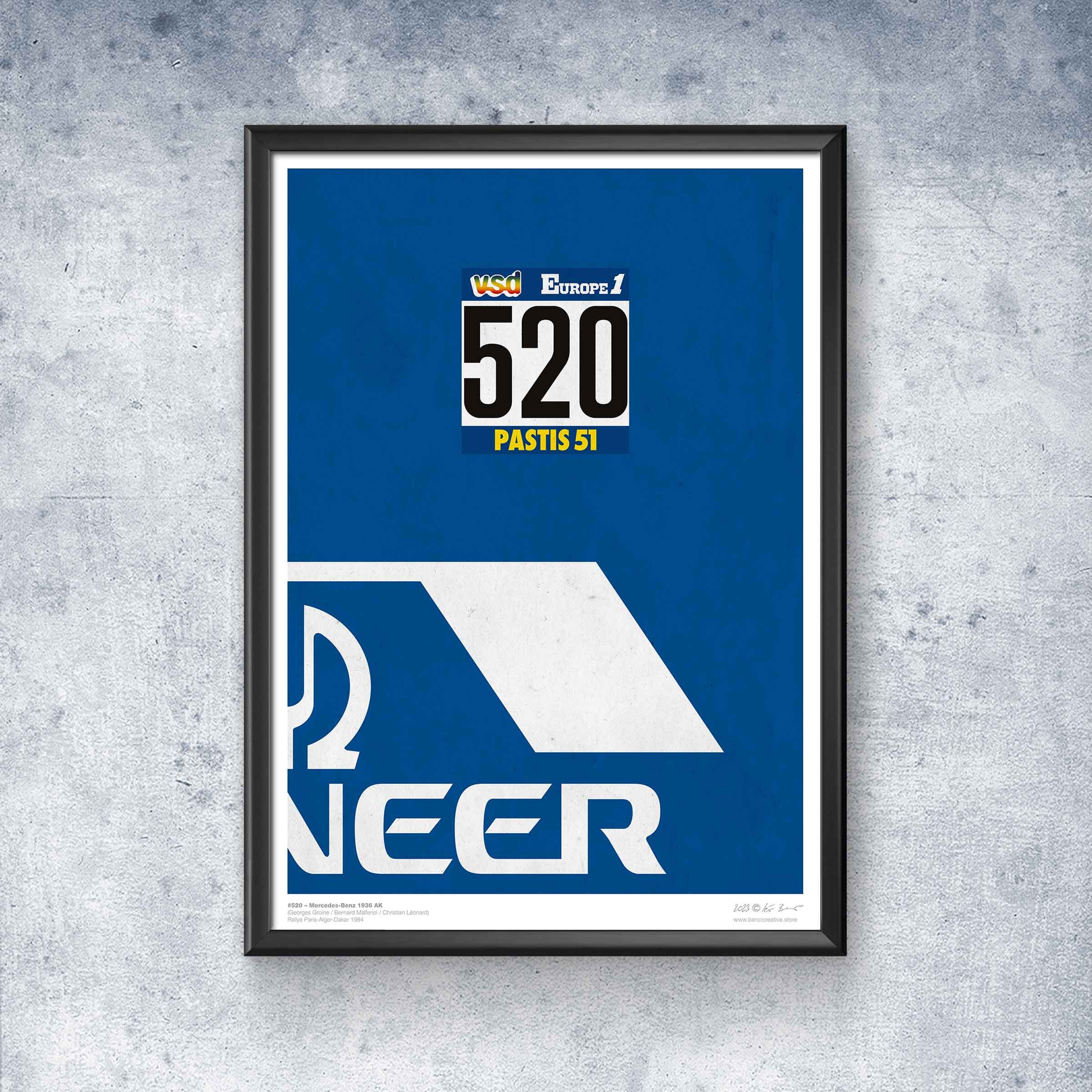 Georges GROINE NUMBERS Paris-dakar 1984 Set of 4 POSTERS / - Etsy