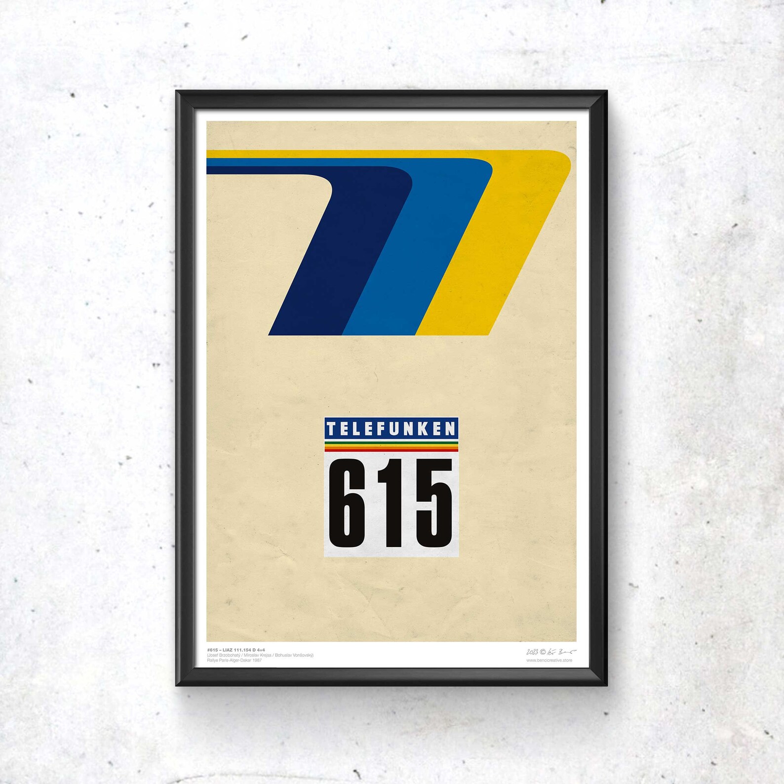 LIAZ NUMBERS Paris-dakar 1987 Set of 4 POSTERS / Digital - Etsy
