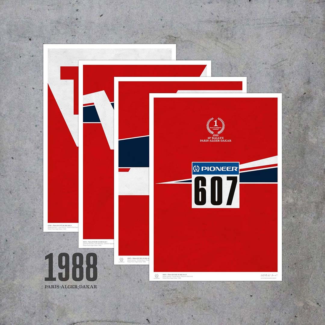 TATRA NUMBERS – Paris-dakar 1988 – Set of 4 POSTERS / Digital Download ...