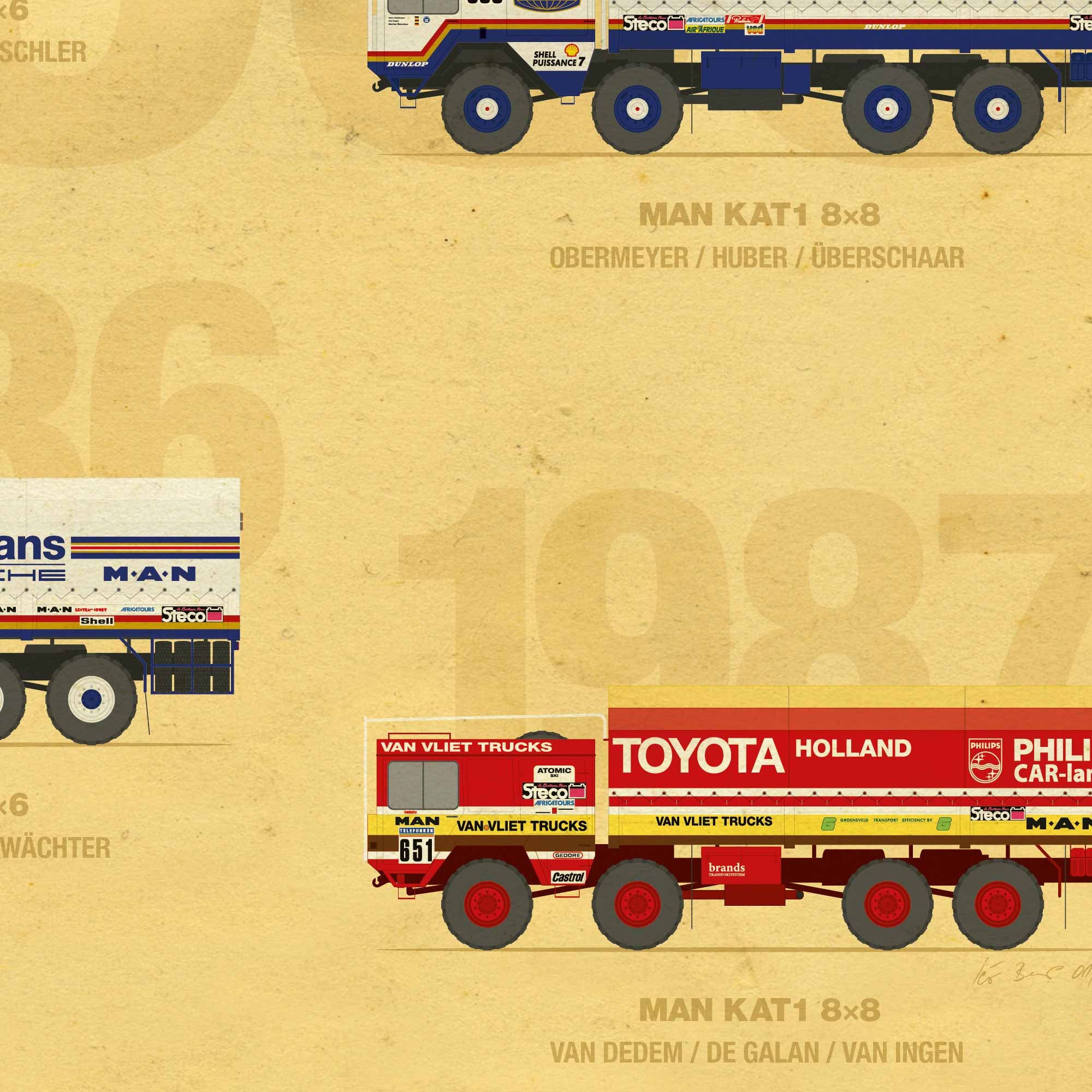 MAN KAT1 Rally Paris-dakar / POSTER / Digital Download - Etsy