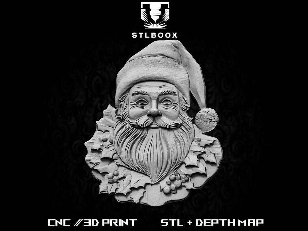 Santa Claus 3D STL | CNC Router | Wood Carving | Cutting | Commercial ...
