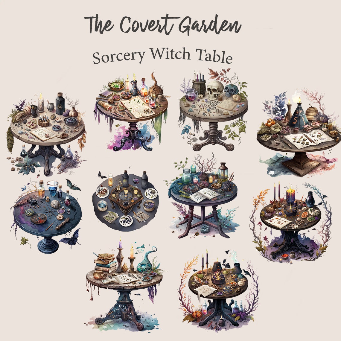 10 Sorcery Witch Table Clipart Digital Art Png Mystical - Etsy Australia