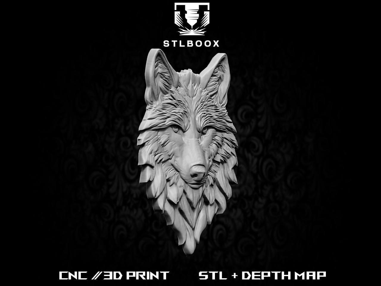 Wolf 3D STL | CNC Router | Wood Carving | Cutting | Commercial Use ...