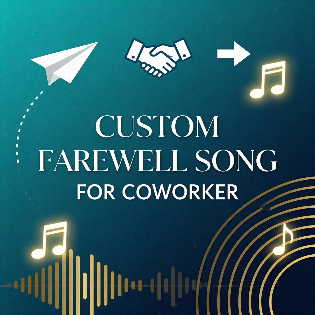Custom Song for Coworker | Personalized Goodbye Music | Leaving Gift ...