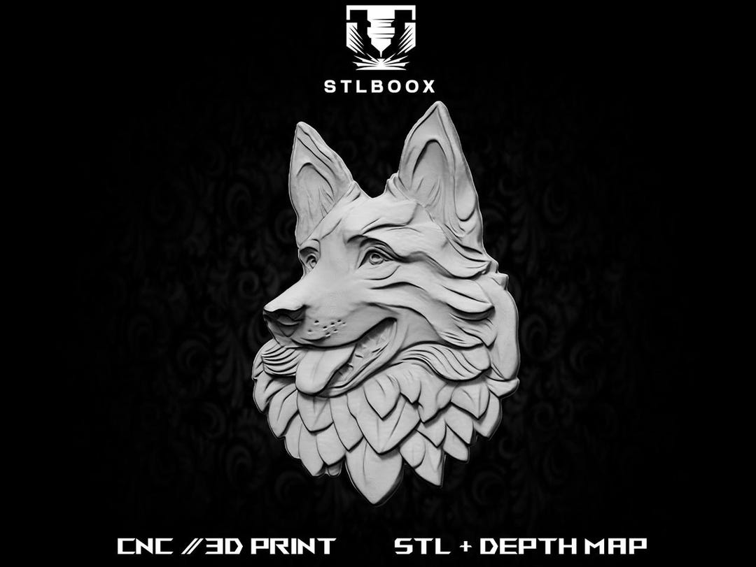 Dog 3D STL | CNC Router | Wood Carving | Cutting | Commercial Use ...