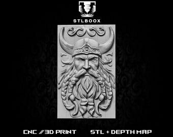 Viking 3D STL | CNC Router | Wood Carving | Cutting | Commercial Use ...