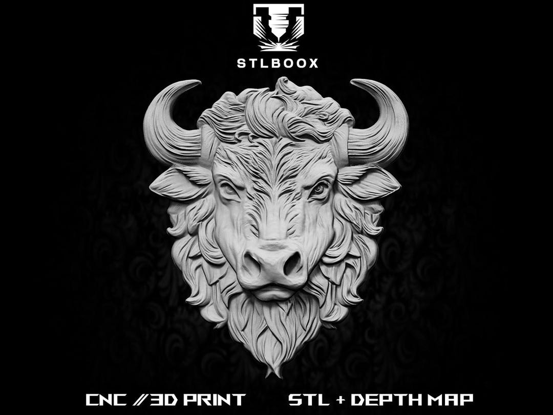 Bull 3D STL | CNC Router | Wood Carving | Cutting | Commercial Use ...