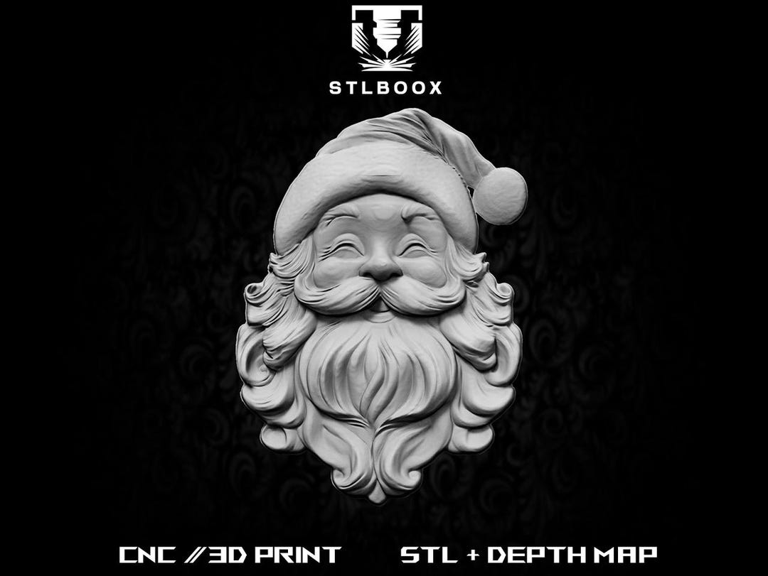 Santa Claus 3D STL | CNC Router | Wood Carving | Cutting | Commercial ...