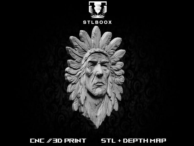 Native STL CNC, 3D File, Vetric, V-carve, Wood Engrave, Metal Engrave ...