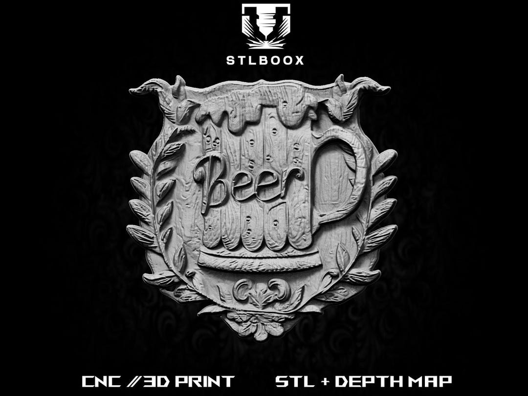 Beer 3D STL | CNC Router | Wood Carving | Cutting | Commercial Use ...