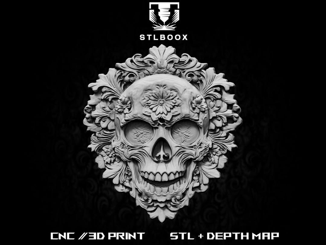 Aztec Skull 3D STL | CNC Router | Wood Carving | Cutting | Commercial ...