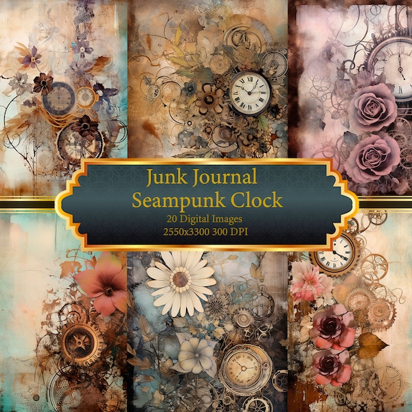 Decoupage Paper Clock - Etsy