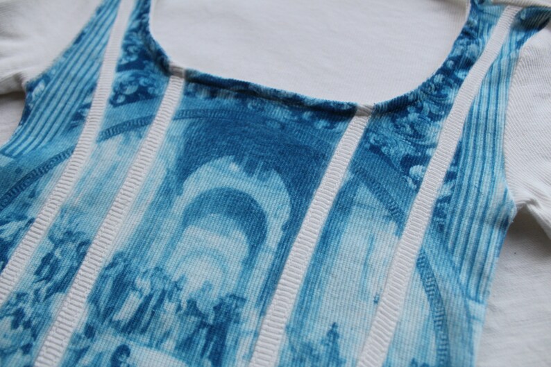 School of Athens Cyanotype Crop Top Athens in Blue - Etsy