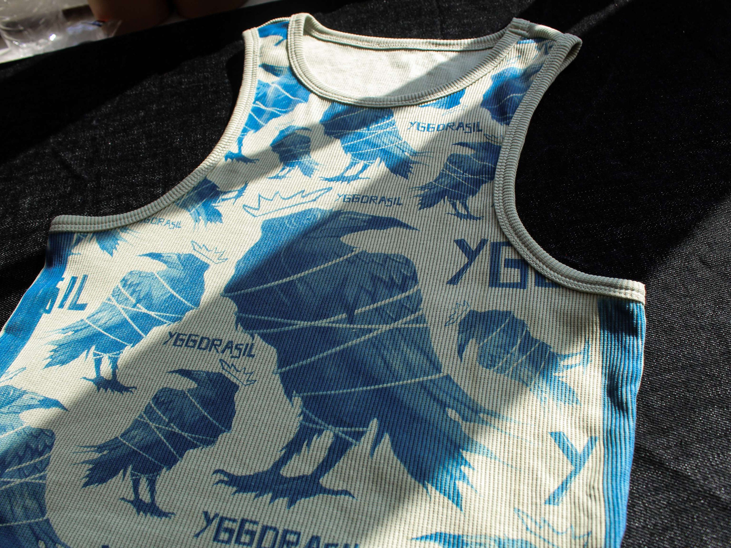 Cyanotype Print Crop Top for Festivals Y2K Style Alternative - Etsy