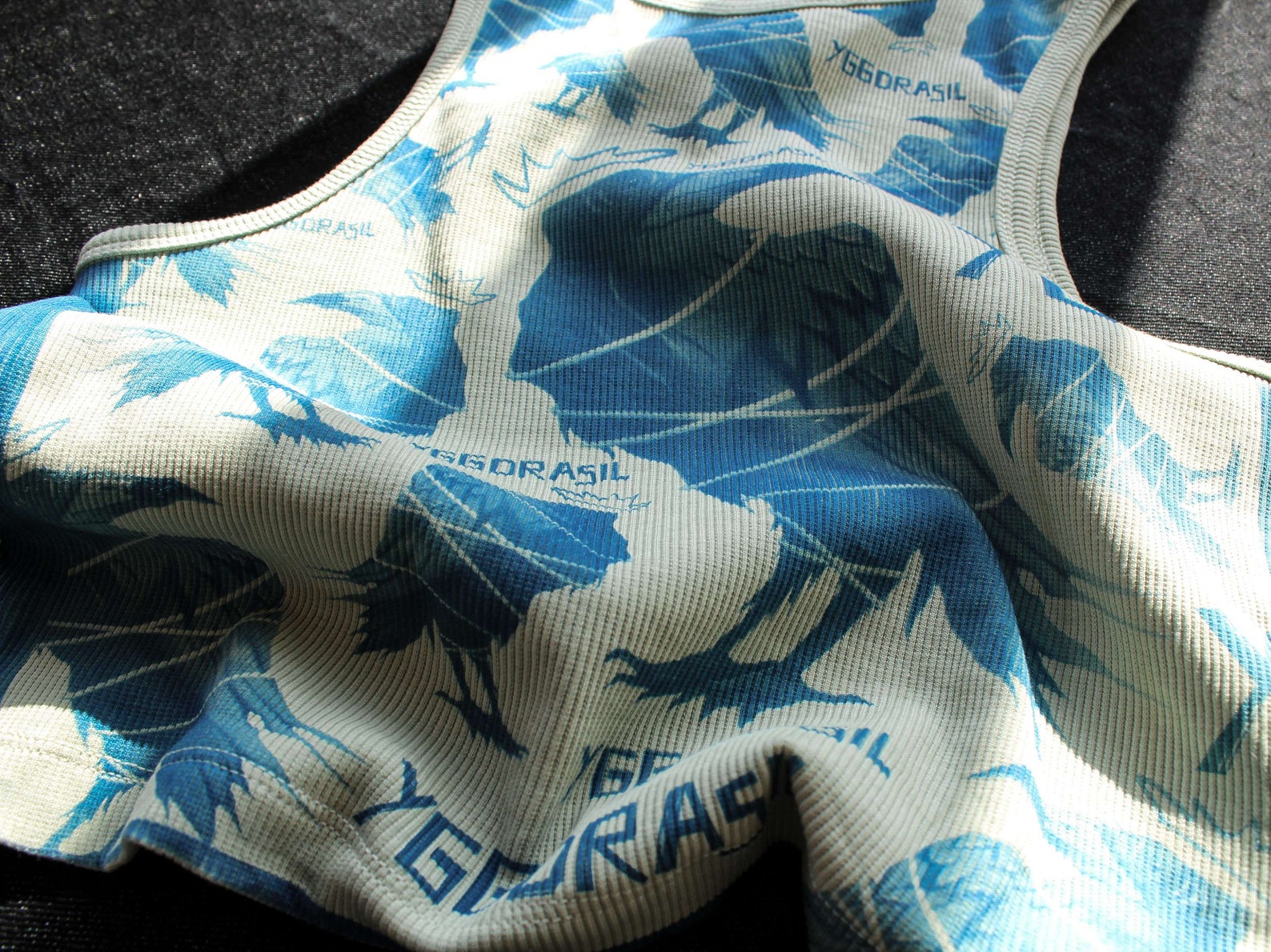 Cyanotype Print Crop Top for Festivals Y2K Style Alternative - Etsy