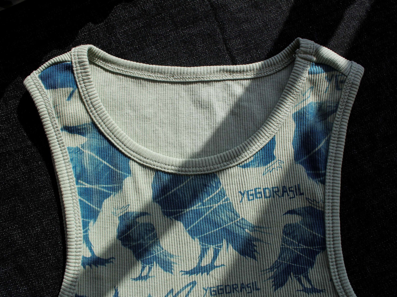 Cyanotype Print Crop Top for Festivals Y2K Style Alternative - Etsy