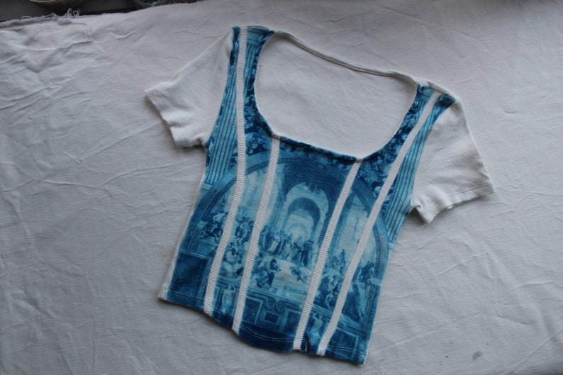 School of Athens Cyanotype Crop Top Athens in Blue - Etsy