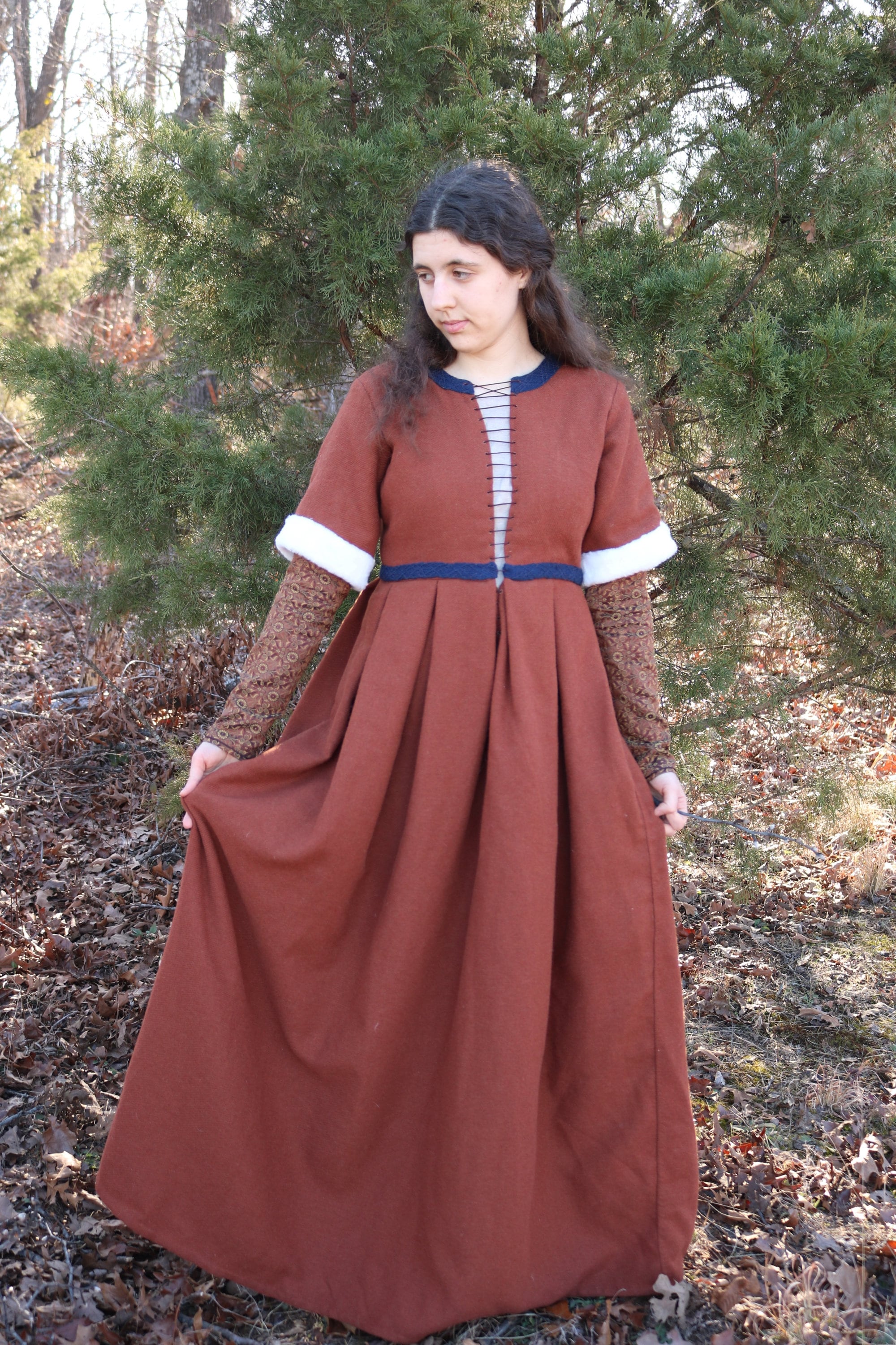 Fifteenth Century Medieval Kirtle, Wool Blend, Front Lacing, Size ...
