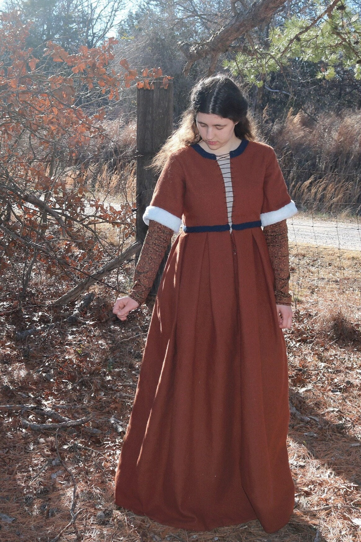 Fifteenth Century Medieval Kirtle, Wool Blend, Front Lacing, Size ...