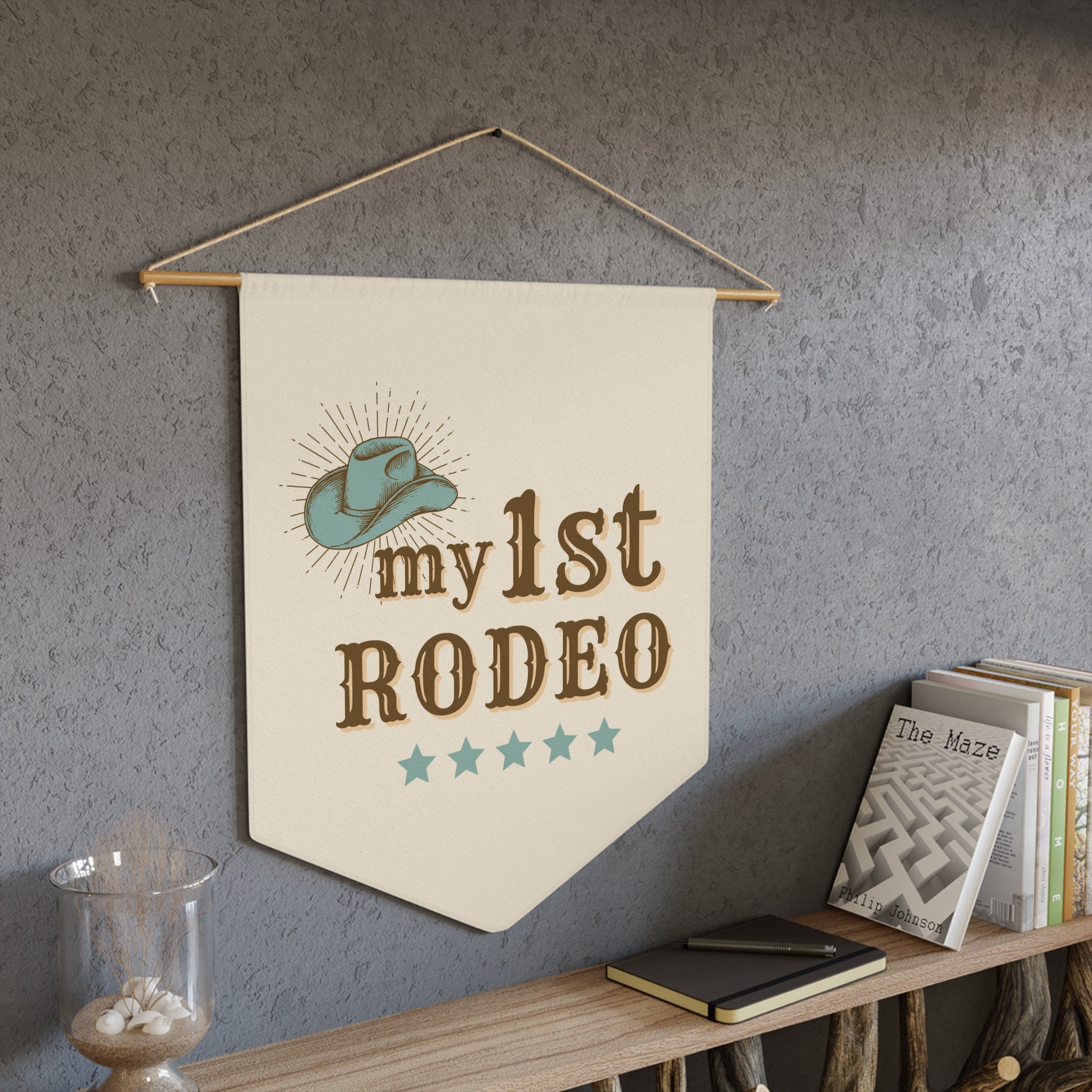My First Rodeo Pennant - 1st Birthday Banner - Happy Birthday Sign ...
