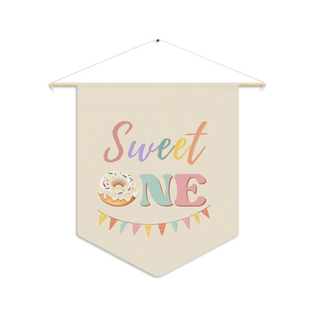 Sweet One Pennant - 1st Birthday Banner - Happy Birthday Sign - Vintage ...