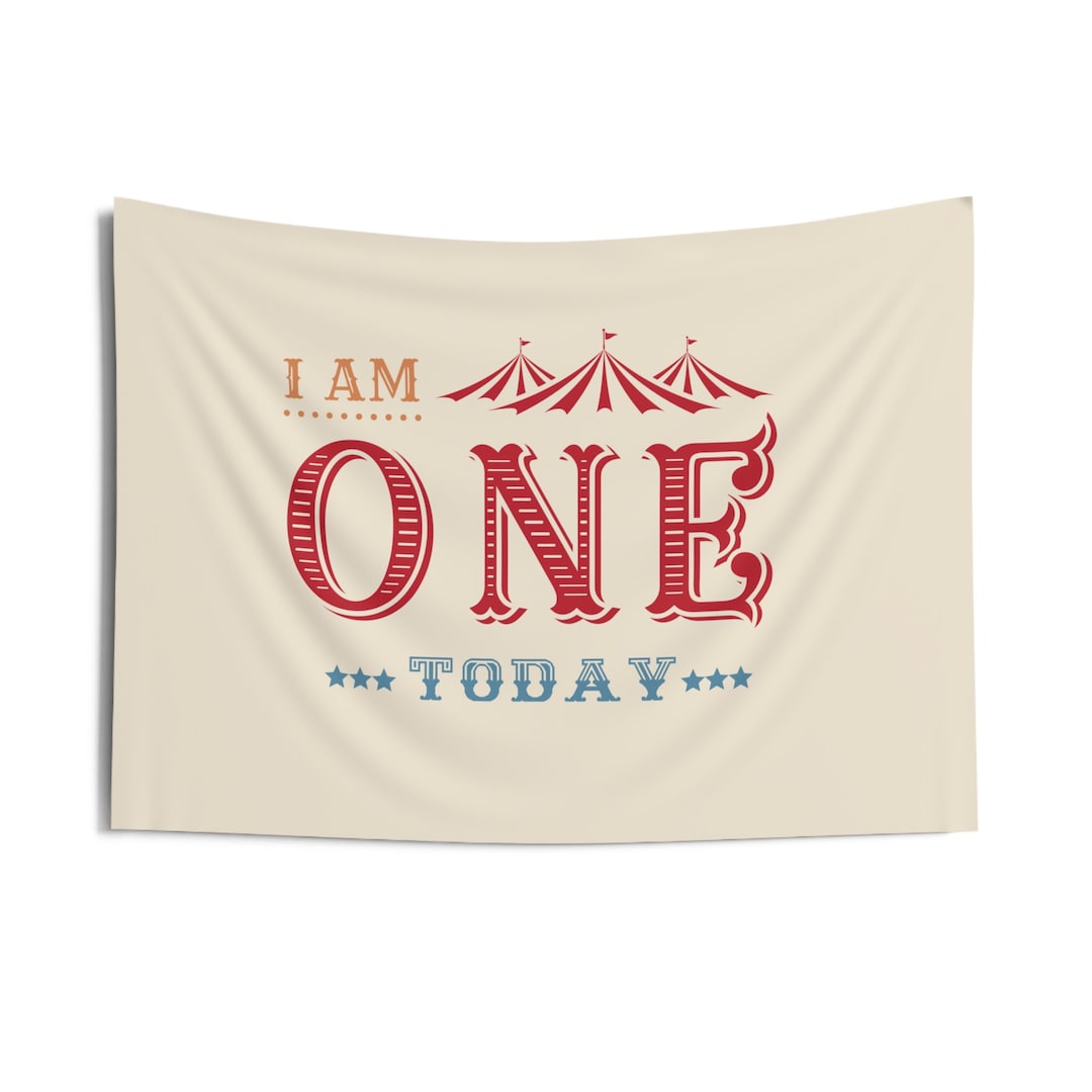 I Am ONE Today Banner - 1st Birthday Banner - Happy Birthday Sign ...