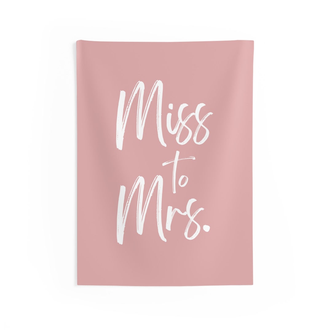 Pink Miss to Mrs Banner - Bridal Shower Banner - Wedding Shower Sign ...
