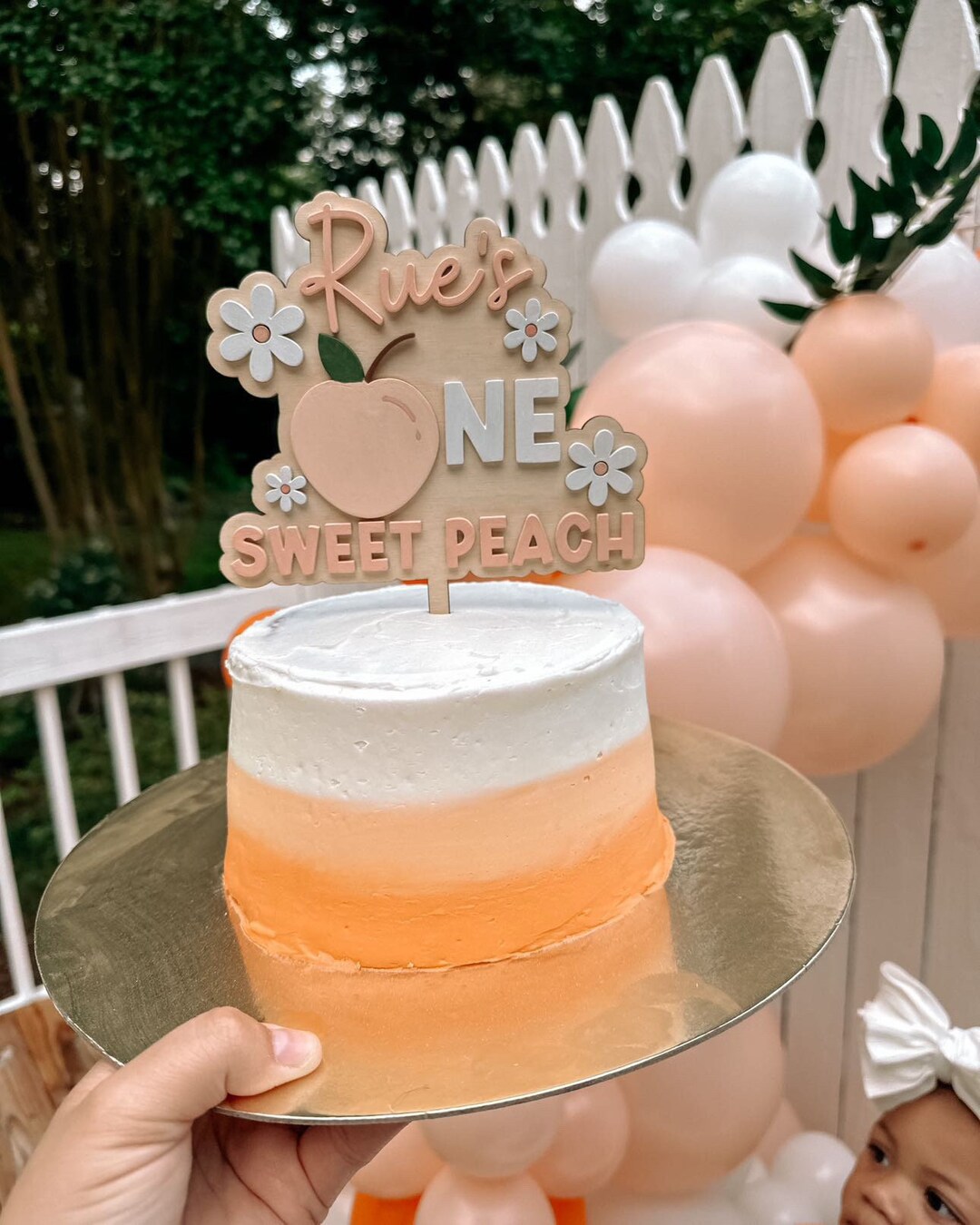 One Sweet Peach Cake Topper Peach Birthday Cake Topper - Etsy