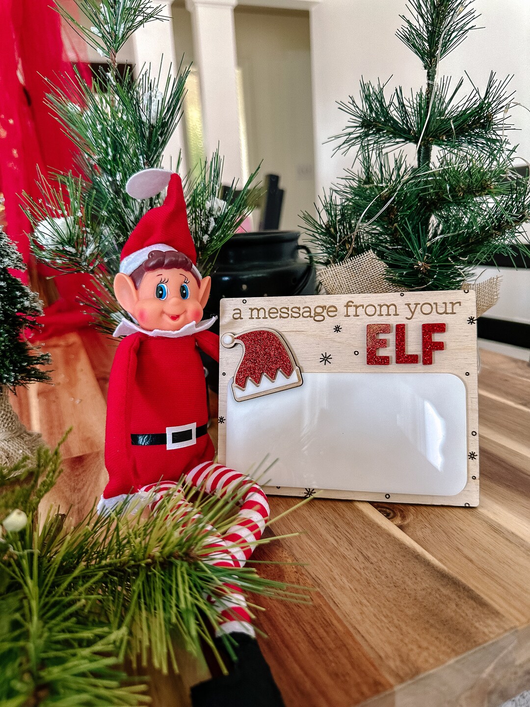 Reusable Elf Message Board Dry Erase Christmas Elf Board - Etsy