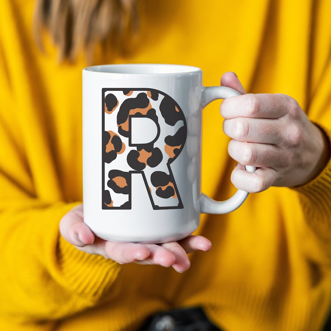 Initial Mug Letter R Gift Mug for Her Gift Mug for Him Letter R Mug ...