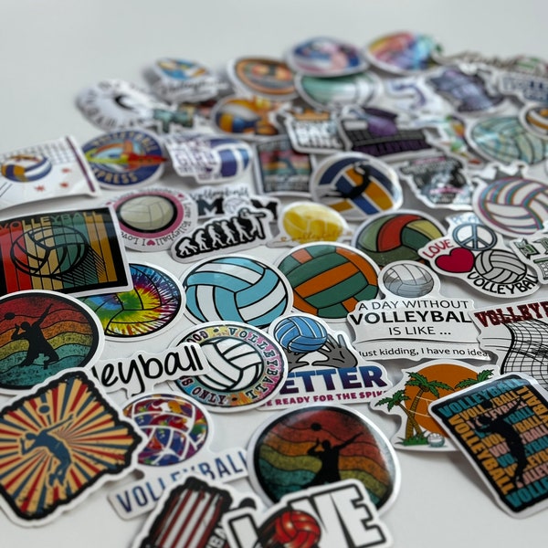 Volleyball Stickers - Etsy