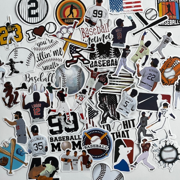 Baseball Stickers - Etsy
