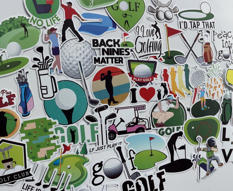Golf Sticker Pack Golf Sticker Sets of 10 Golf Stickers for Laptop ...
