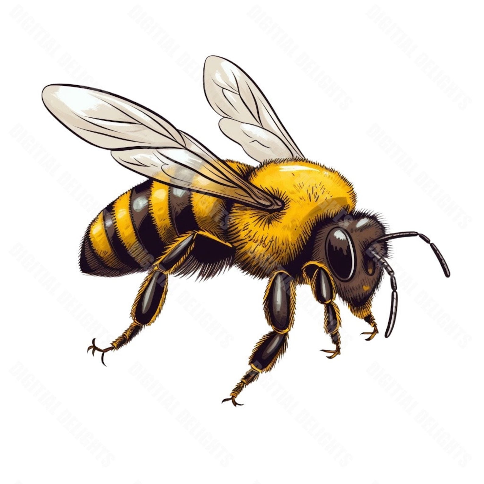 Bumblebee Clipart 10 High Quality PNG Bee Watercolor Clipart Digital ...