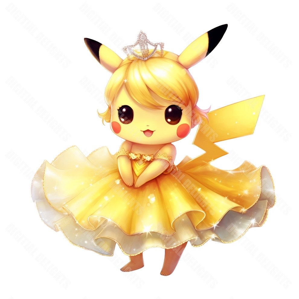 14 Tutu and Tiara Transparent Pikachu Png Clipart, Paper Crafting ...