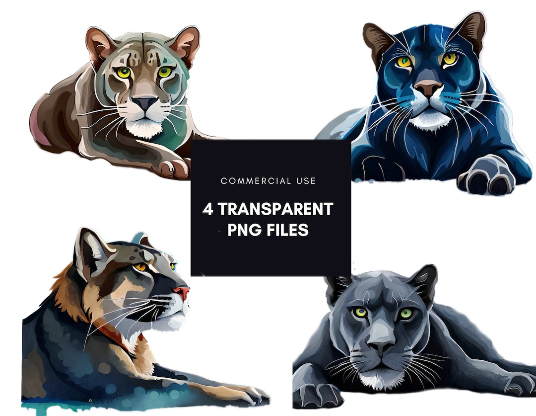 X4 Big Cats PNG Images, Wild Cat Clipart, Designs, Free Commercial Use ...