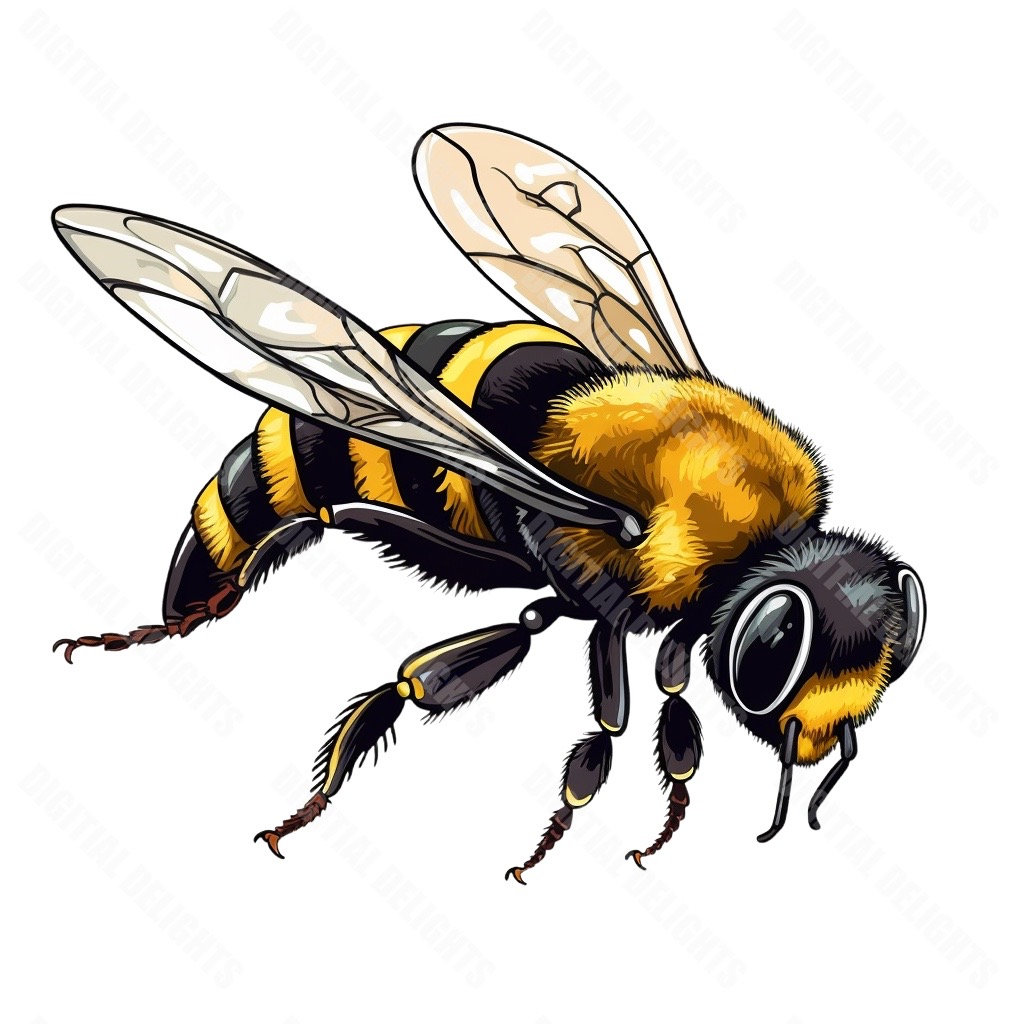 Bumblebee Clipart 10 High Quality PNG Bee Watercolor Clipart Digital ...