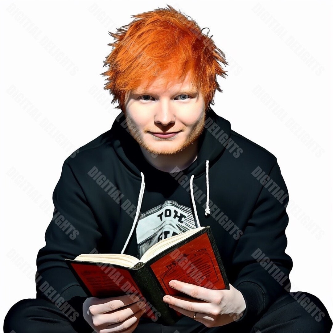 Ed Sheeran Reading a Book PNG Transparent Clipart Abstact Design ...