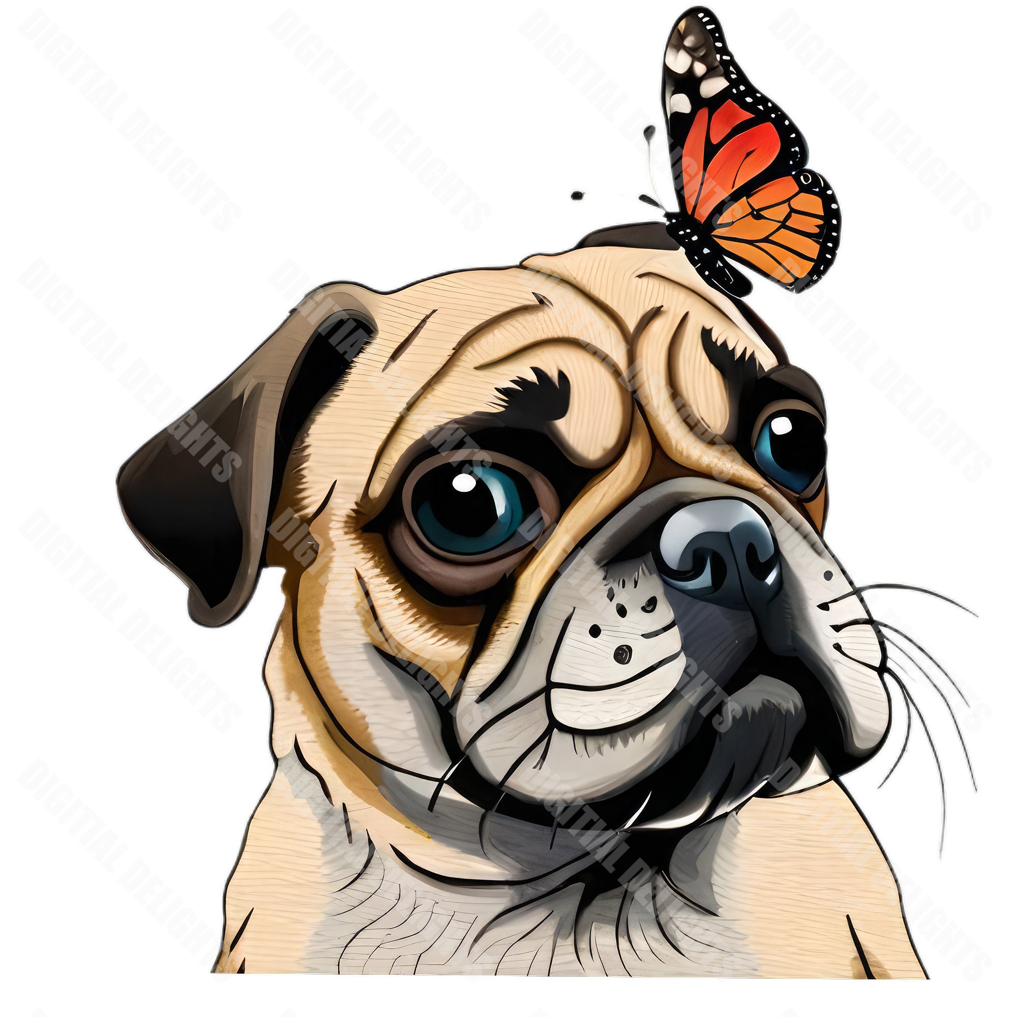 X4 Cute Pugs PNG Images, Dogs Clipart, Designs, Free Commercial Use ...