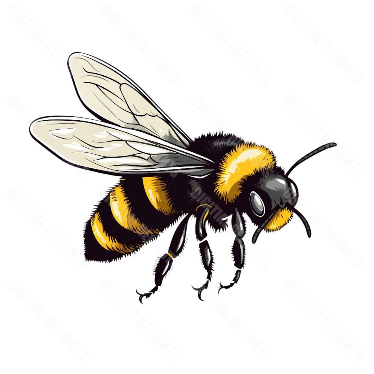 Bumblebee Clipart 10 High Quality PNG Bee Watercolor Clipart Digital ...