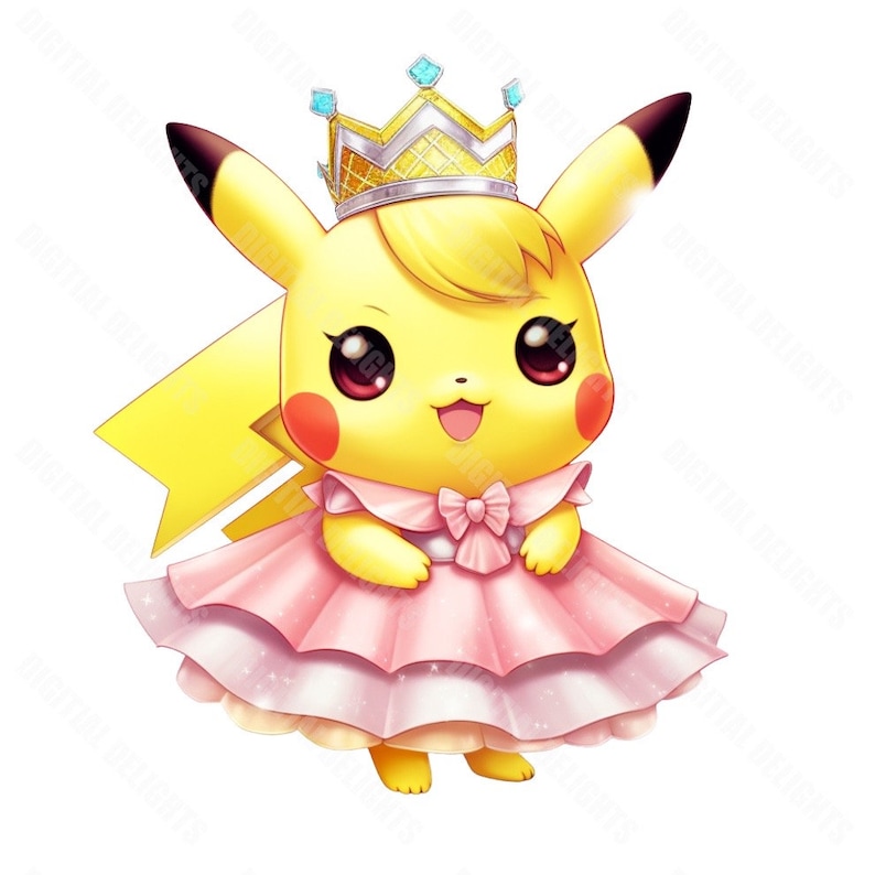 14 Tutu and Tiara Transparent Pikachu Png Clipart, Paper Crafting ...