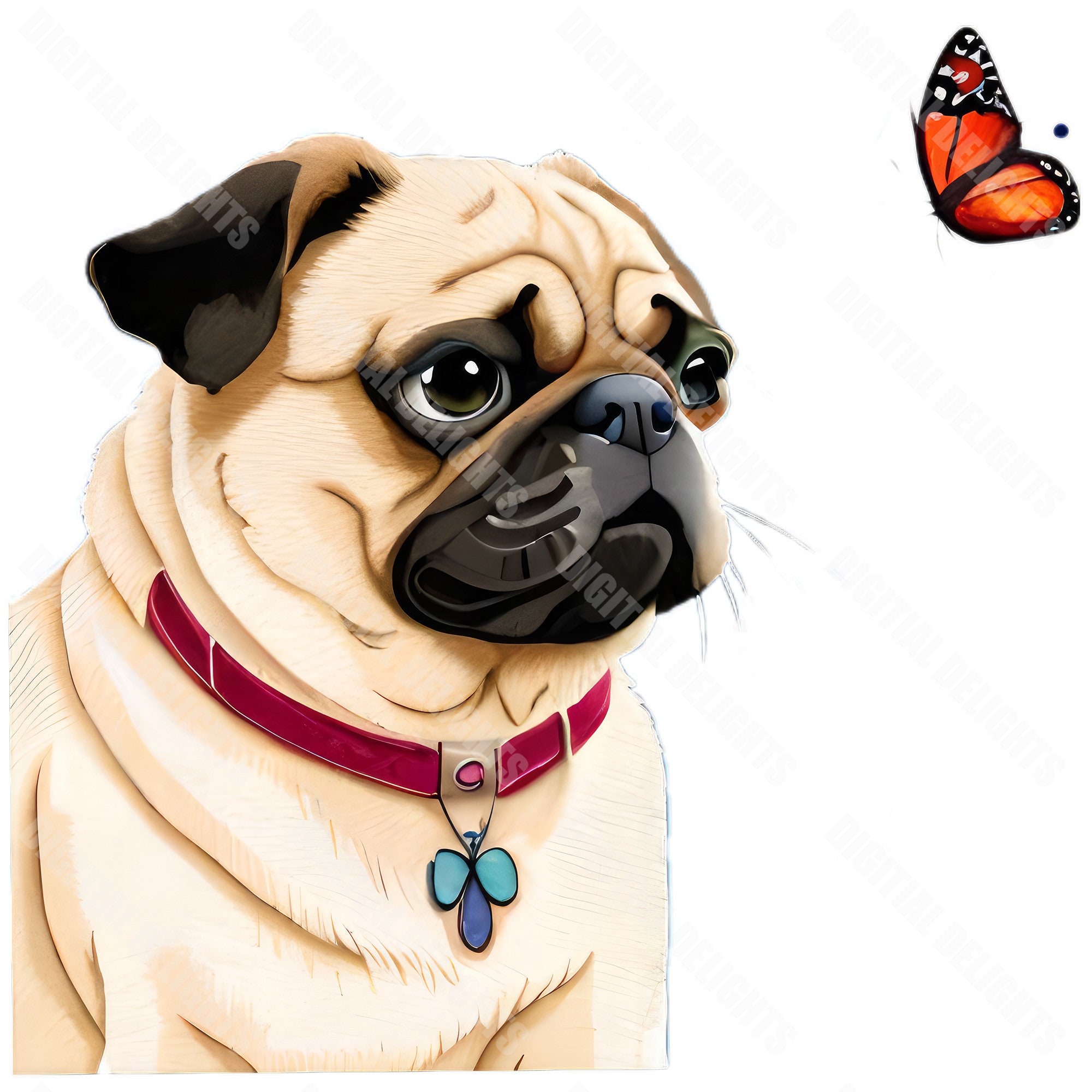X4 Cute Pugs PNG Images, Dogs Clipart, Designs, Free Commercial Use ...