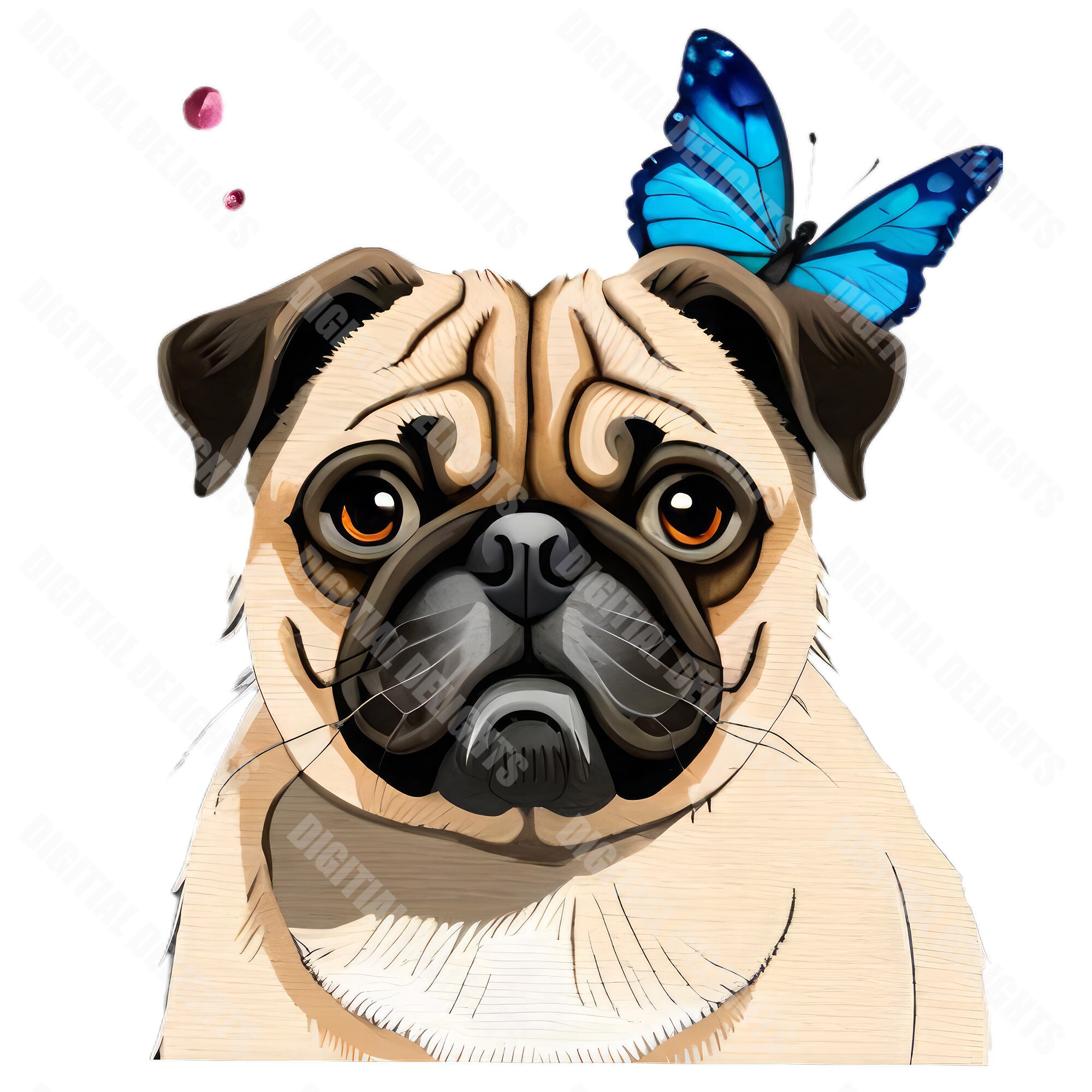 X4 Cute Pugs PNG Images, Dogs Clipart, Designs, Free Commercial Use ...