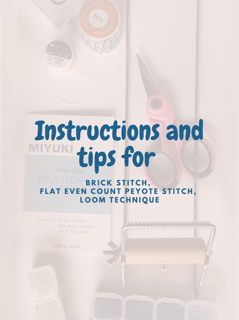 15 Rings Beading Pattern INSTANT DOWNLOAD - Miyuki Delica 11/0 ...
