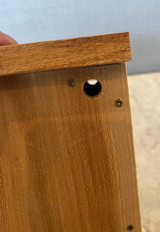 Handcrafted Cedar Chickadee Nest Box Natural Bark Front Birdhouse ...