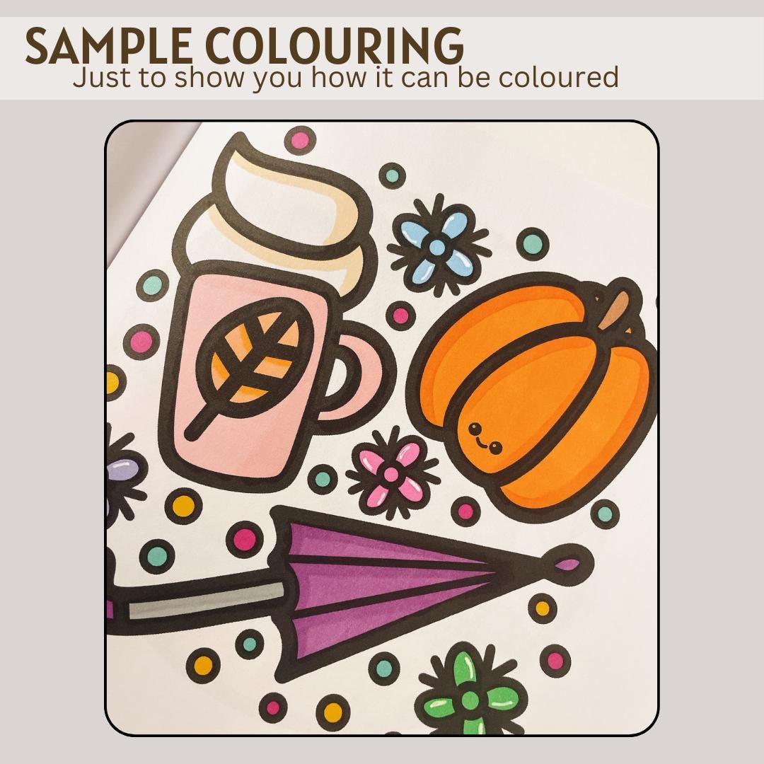 10 Autumn Digital Colouring Pages for Download Bold & Easy for Kids ...