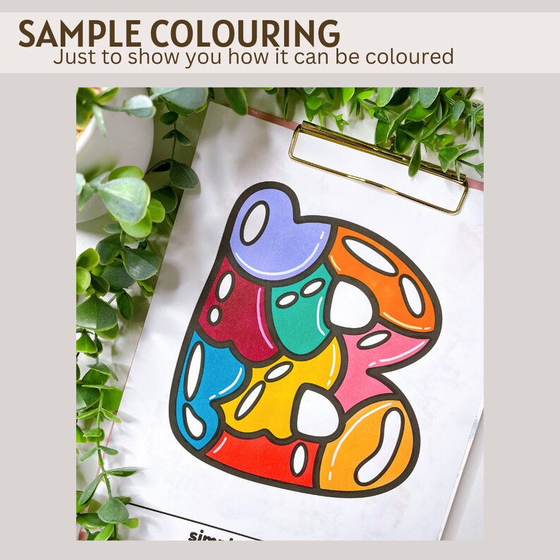 Bold & Easy: 26 Alphabet Letters Colouring Page - Etsy