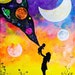 Mother Art on Canvas, Mother Under the Moon, Moon Art, Mother S Day ...